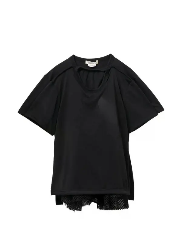 Comme Des Garçons Cutout Pleated T-shirt