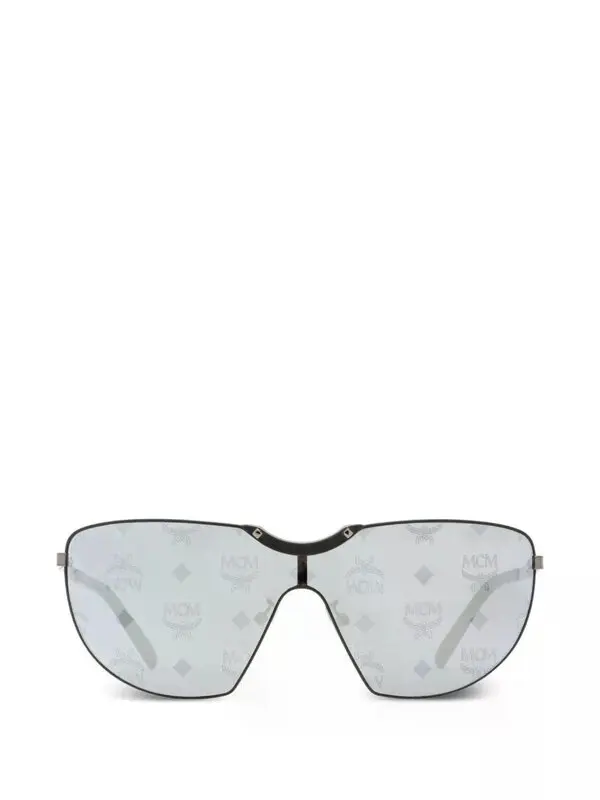 Mcm Monogram Print Shield Frame Sunglasses