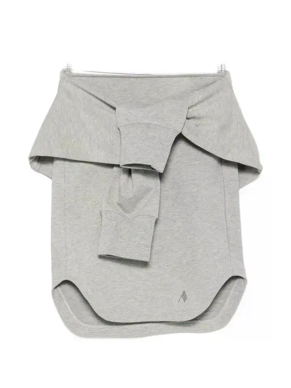 Attico Jersey Sweater-tie Mini Skirt - Grey