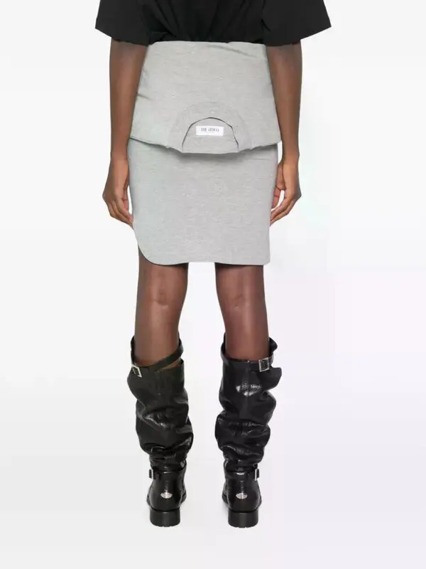 Attico Jersey Sweater-tie Mini Skirt