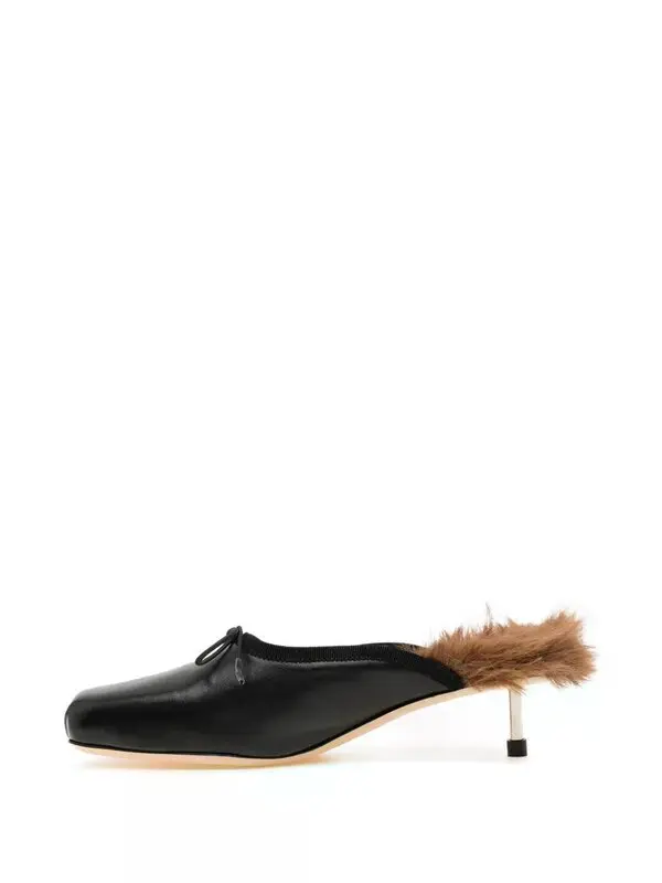 Simone Rocha Faux Fur Lined Pointe Mules