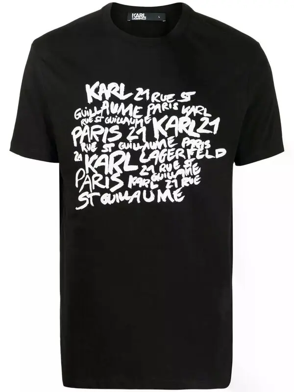 Karl Lagerfeld Logo Address Print T-shirt