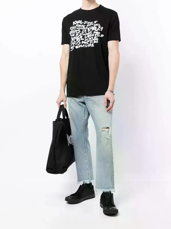 Karl Lagerfeld Logo Address Print T-shirt
