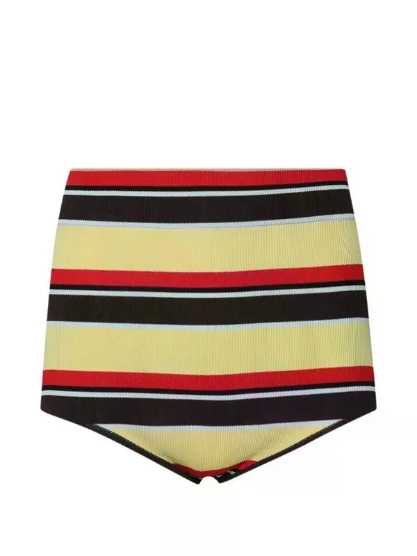 Rabanne Striped Knit High Waist Shorts