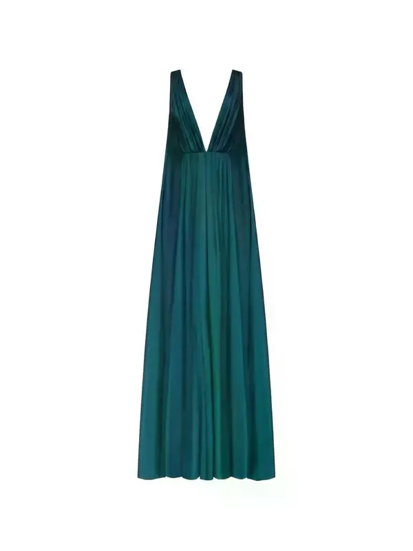 TEMILY Angelina V-neck Pleated Gown