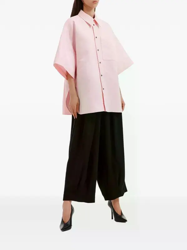 ENFOLD Chest-pocket Oversized Short-sleeved Shirt
