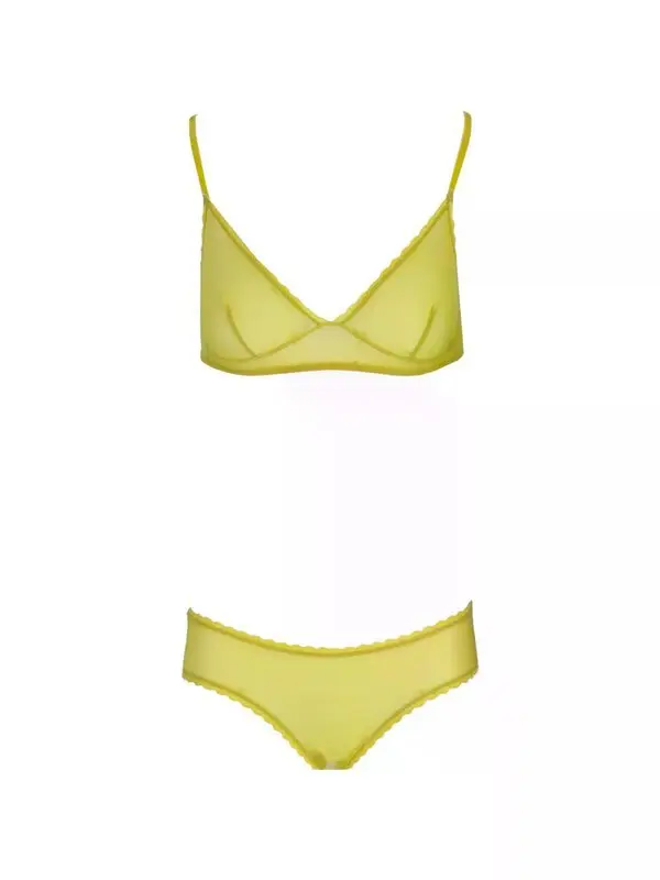 LAURA URBINATI Tulle Scalloped-edge Bra