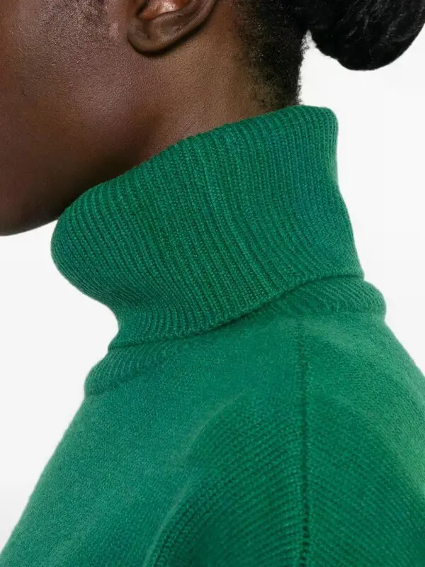 THE FRANKIE SHOP Gala Padded Roll-neck Knitted Wool Sweater
