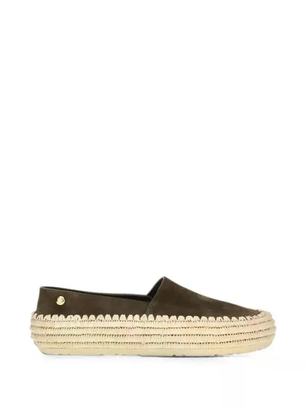 Loewe Rio Slippers In Suede And Raffia