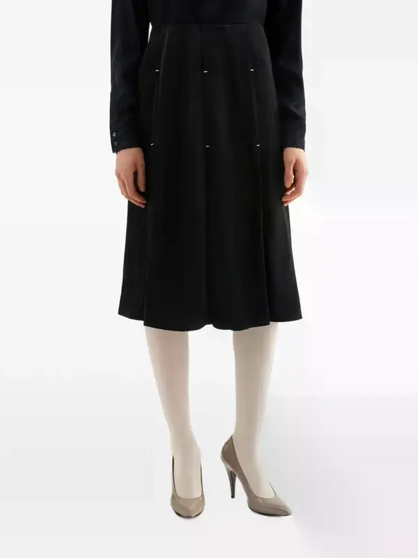 JIL SANDER Fluid Viscose Pleated Skirt