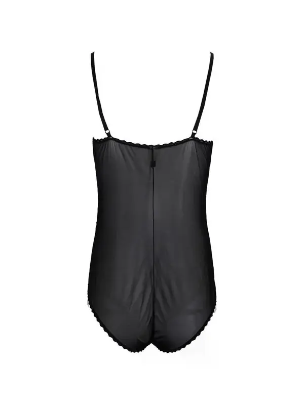LAURA URBINATI Plumetis V-neck Bodysuit