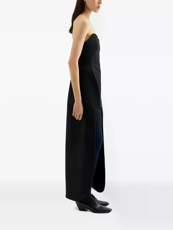 JIL SANDER Wool Sablé Bustier Dress