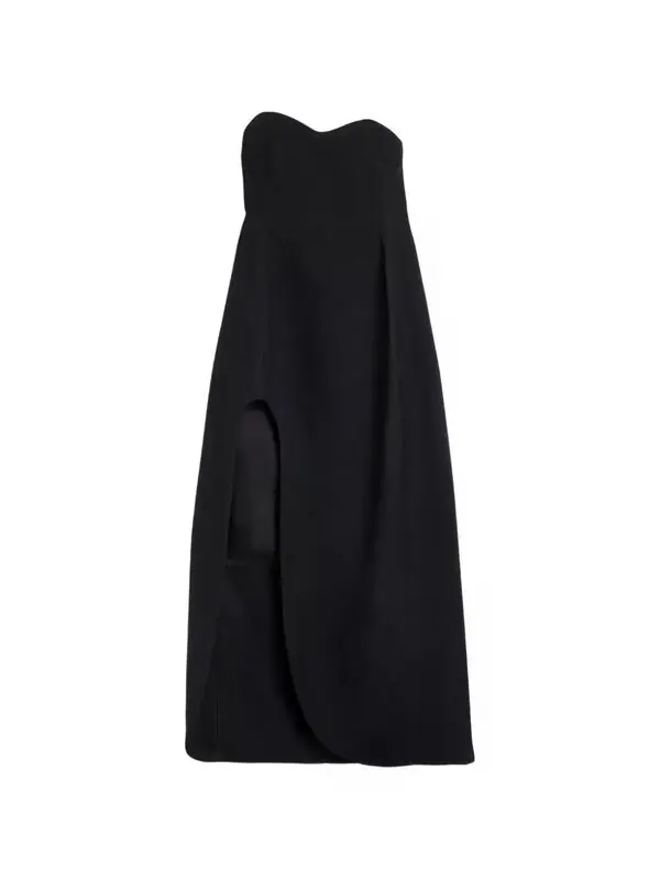 JIL SANDER Wool Sablé Bustier Dress