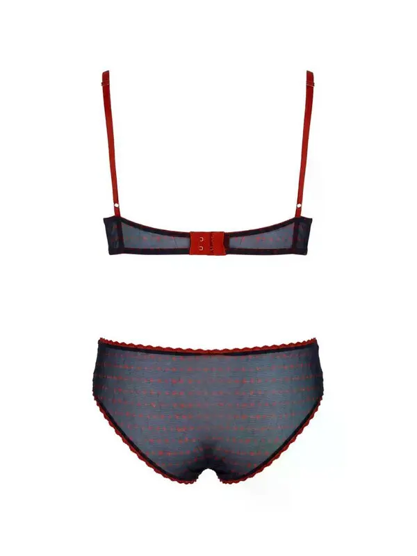 LAURA URBINATI Sheer-mesh Lace-trim Briefs