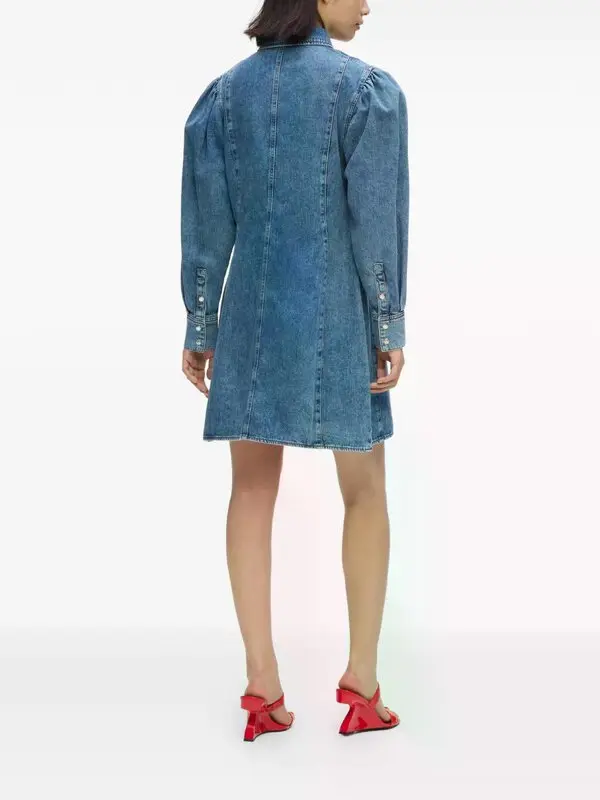 Karl Lagerfeld Puff-sleeve Denim Mini Dress