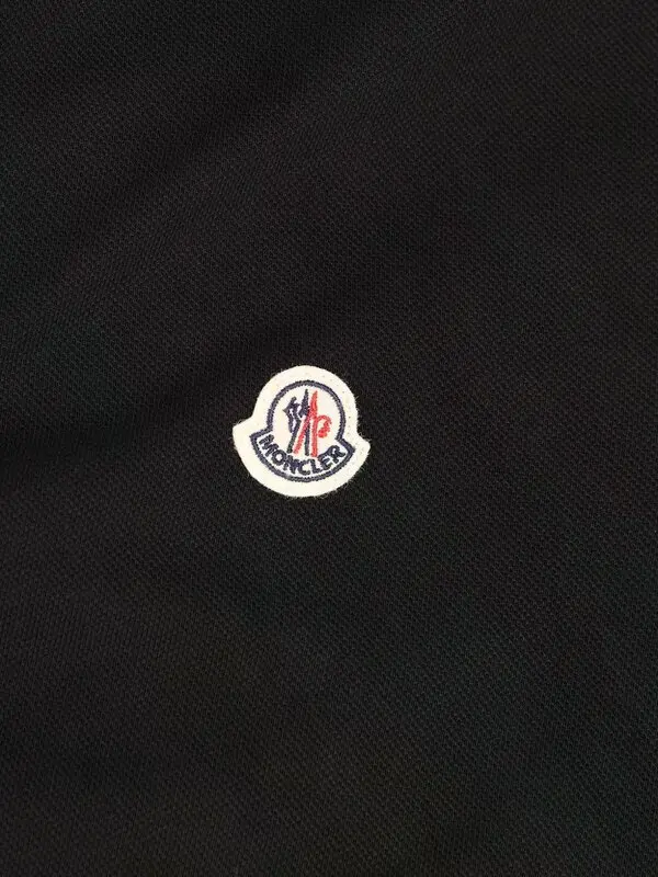 Moncler Logo-patch Tricolour-trim Polo Shirt