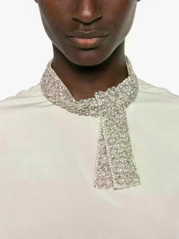 Valentino Garavani Crystal-embellished Blouse