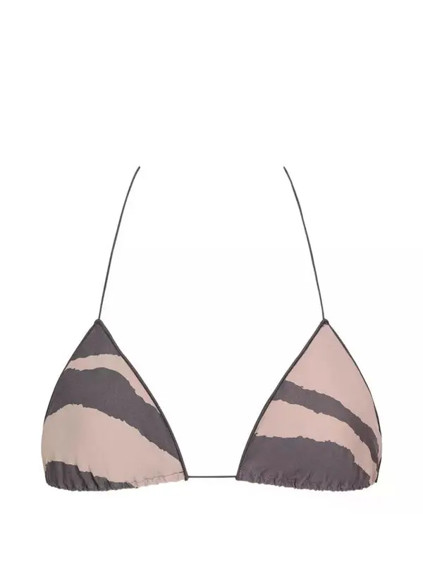 TROPIC OF C C Zebra-print Bikini Top