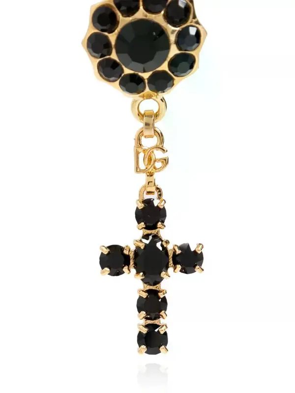 Dolce & Gabbana Cross-pendant Drop Earrings