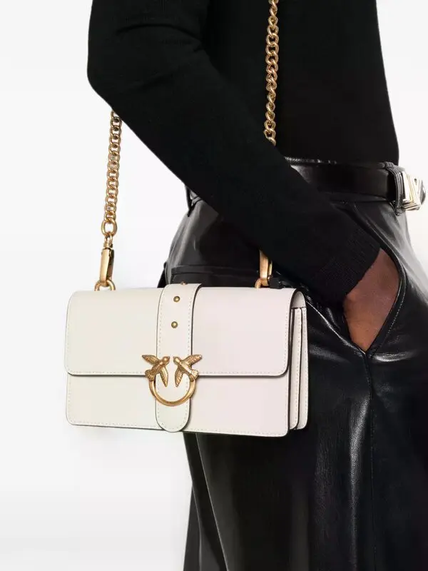 Pinko Mini Love One Leather Crossbody Bag