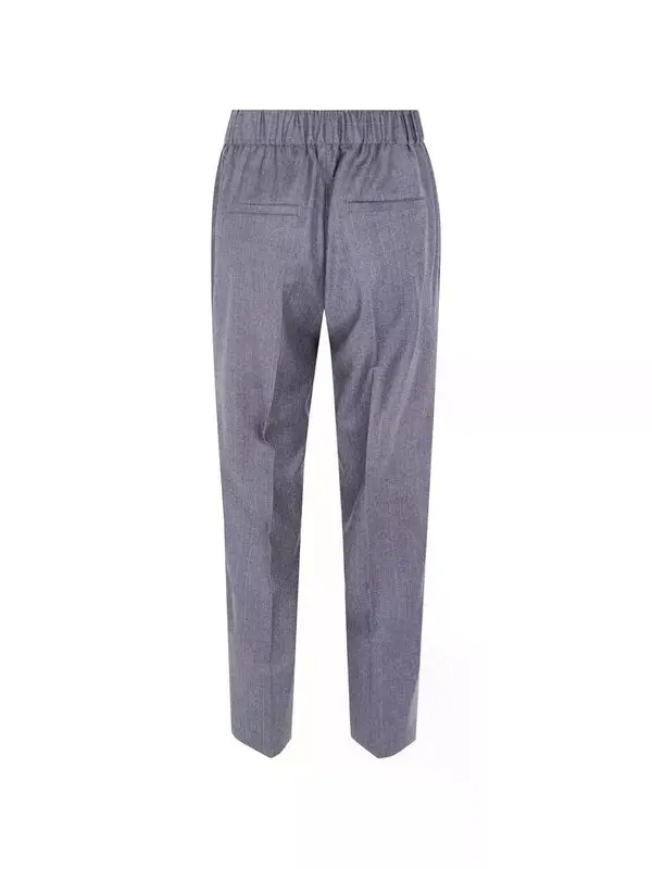 Peserico Pinstripe-pattern Elasticated-waistband Trousers