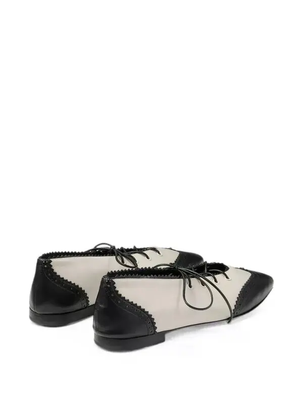 JIMMY CHOO Margot Lace-up Ballet Flats - Neutrals