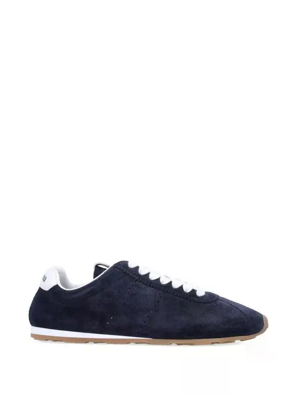 Miu Miu Plume Suede Lace-up Sneakers