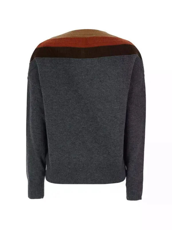JUCCA Chevron-knit V-neck Sweater