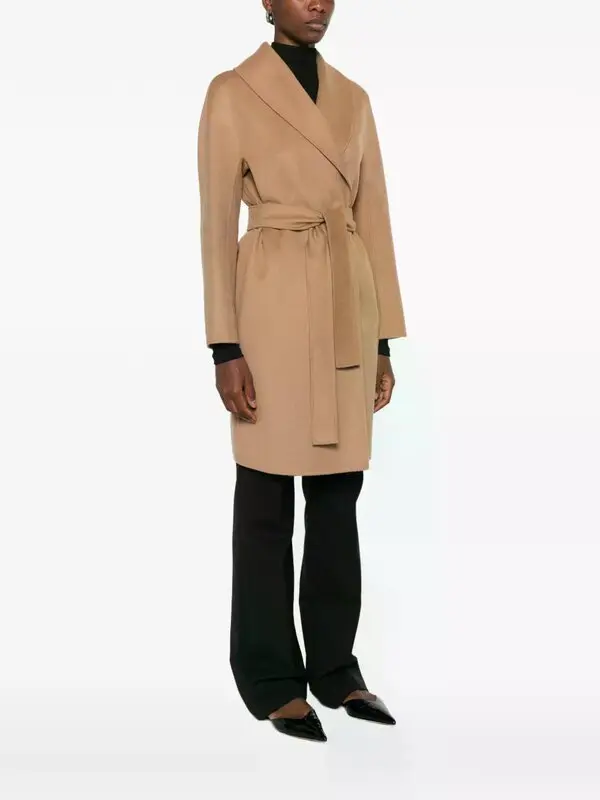Max Mara Belted Shawl-lapel Coat