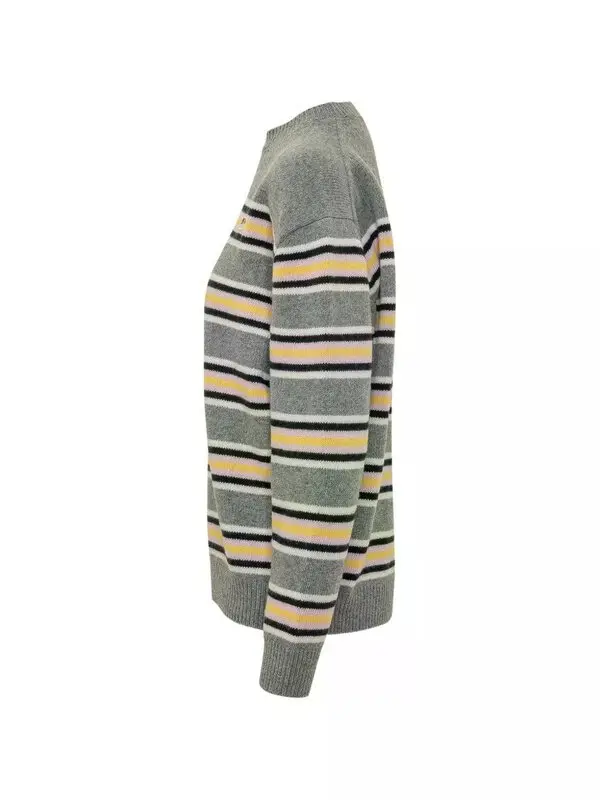 Fiorucci Angels Patch Striped Crew Neck Sweater