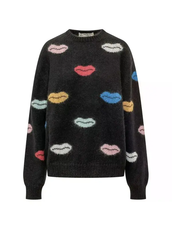 Fiorucci Lips Intarsia Mohair-blend Sweater