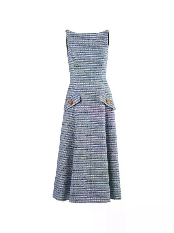 Carolina Herrera Tweed Effect A-line Midi Dress