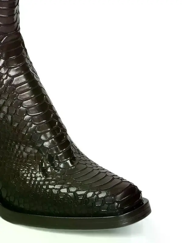 Elena Iachi Snakeskin-effect Ankle Boots