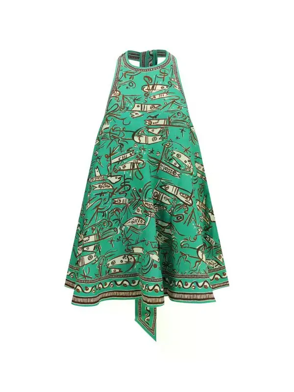 ALEMAIS Fish Sticks Mini Dress