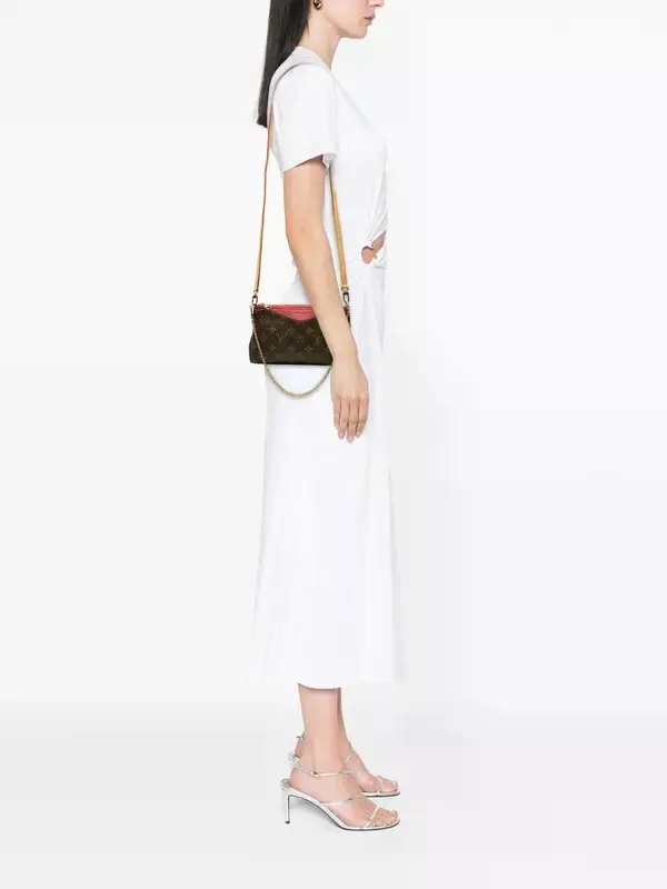 LOUIS VUITTON 2016 Monogram Pallas Clutch Satchel - Brown