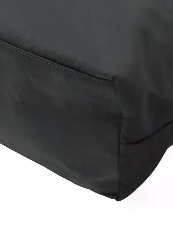 Prada Patent Trimmed Tessuto Tote Bag