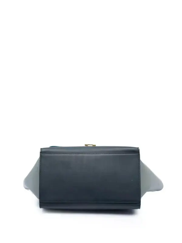 Celine Medium Tricolor Leather Trapeze Satchel