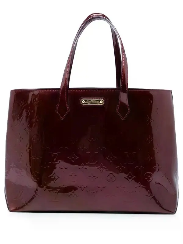LOUIS VUITTON 2021-2026 Monogram Vernis Wilshire Mm Tote Bag - Red