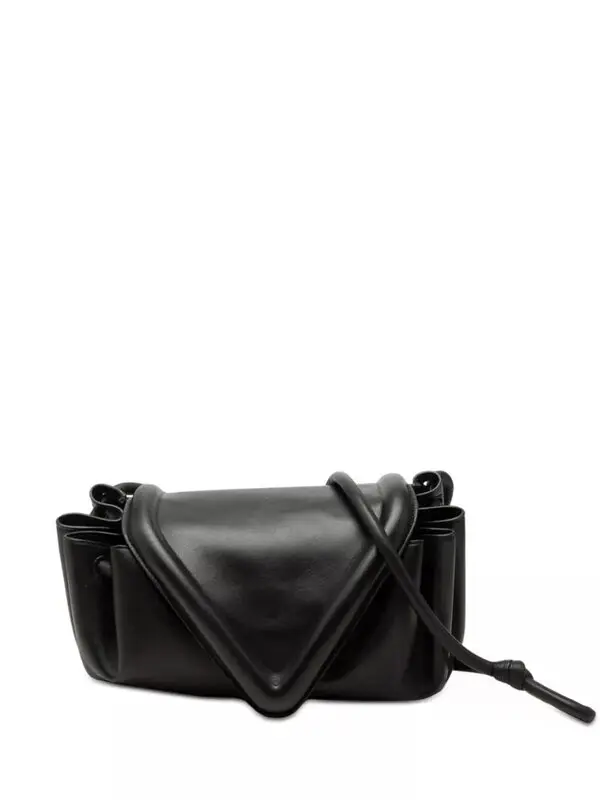 Bottega Veneta 2012-2026 Small Lambskin Beak Crossbody Bag - Black
