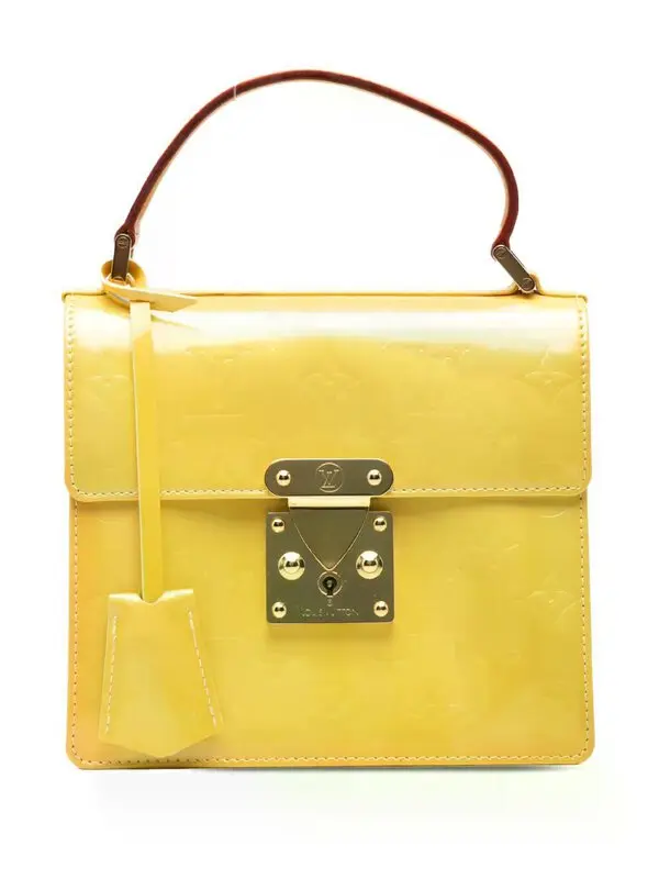 LOUIS VUITTON 1999 Monogram Vernis Spring Street Handbag - Yellow
