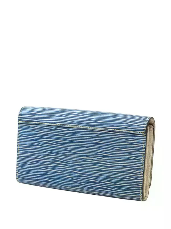 LOUIS VUITTON 2015 Epi Denim Twist Wallet Long Wallets
