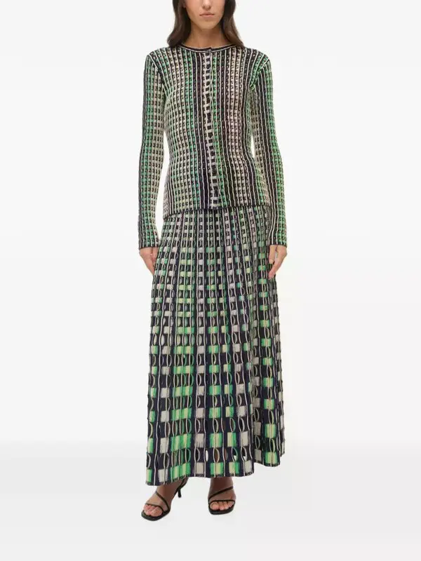 Simkhai Drue Eyelet-knit Midi Skirt