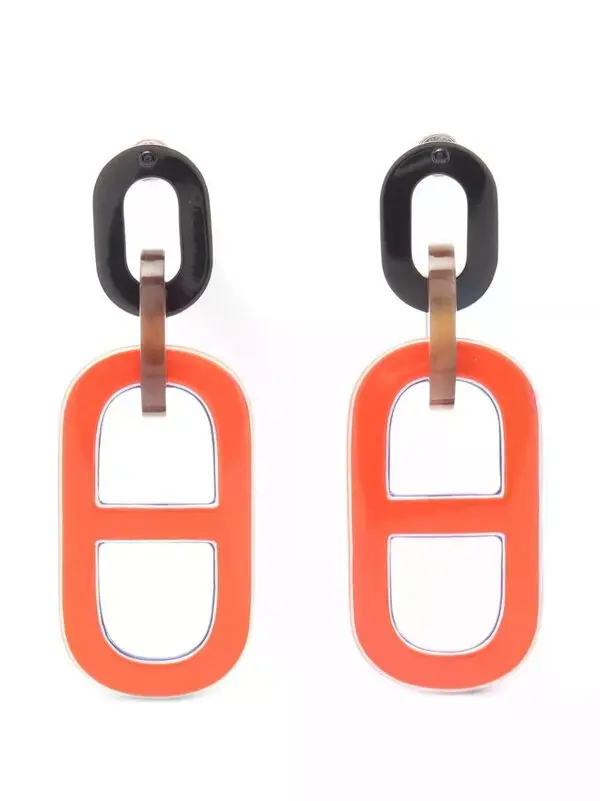 Hermès Chain-link Drop Earrings - Silver