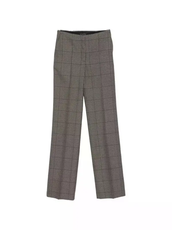 MUGLER Houndstooth-pattern Tailored Trousers - Grey