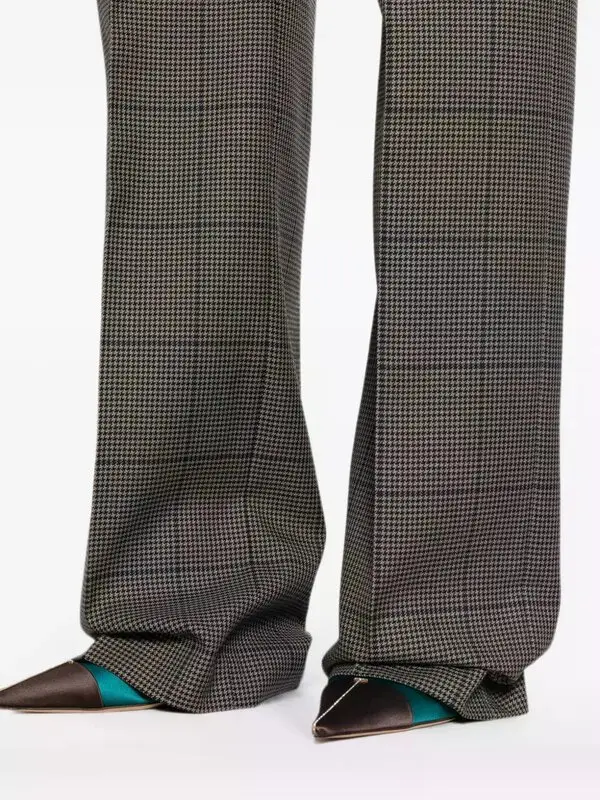 MUGLER Houndstooth-pattern Tailored Trousers