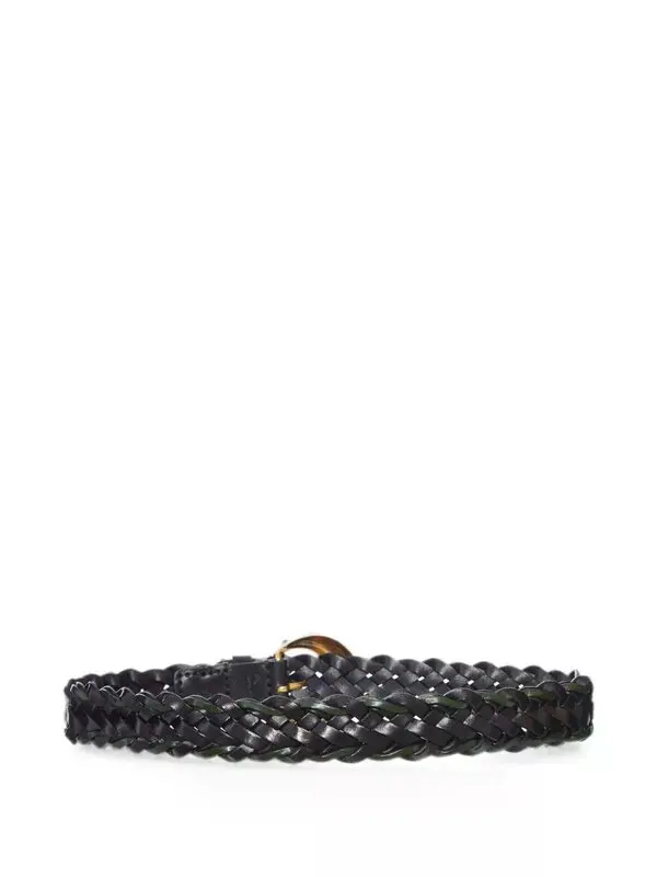 Etro Braided Leather Belt - Black