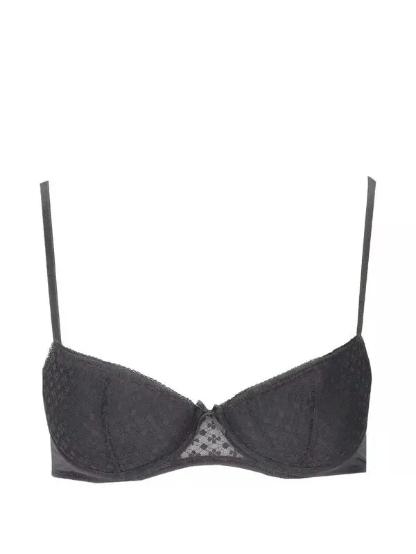 LAURA URBINATI Padded Lace Bra - Black