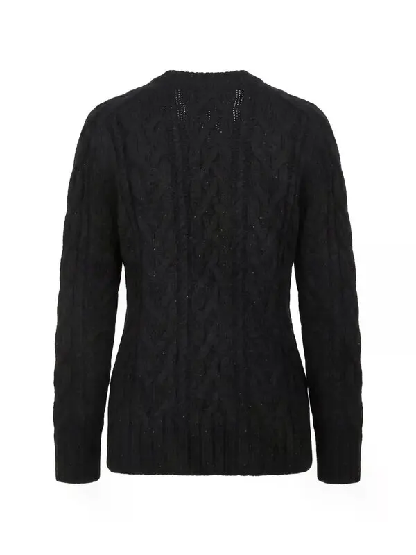 P.a.r.o.s.h Cable-knit Sequin-embellished Sweater