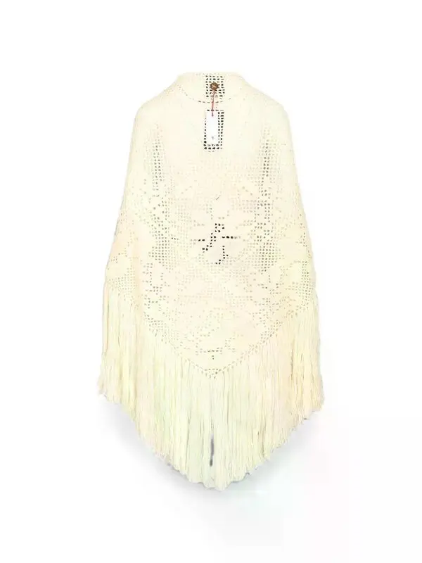CHIARA IS Peonia Fringed Crochet Scarf