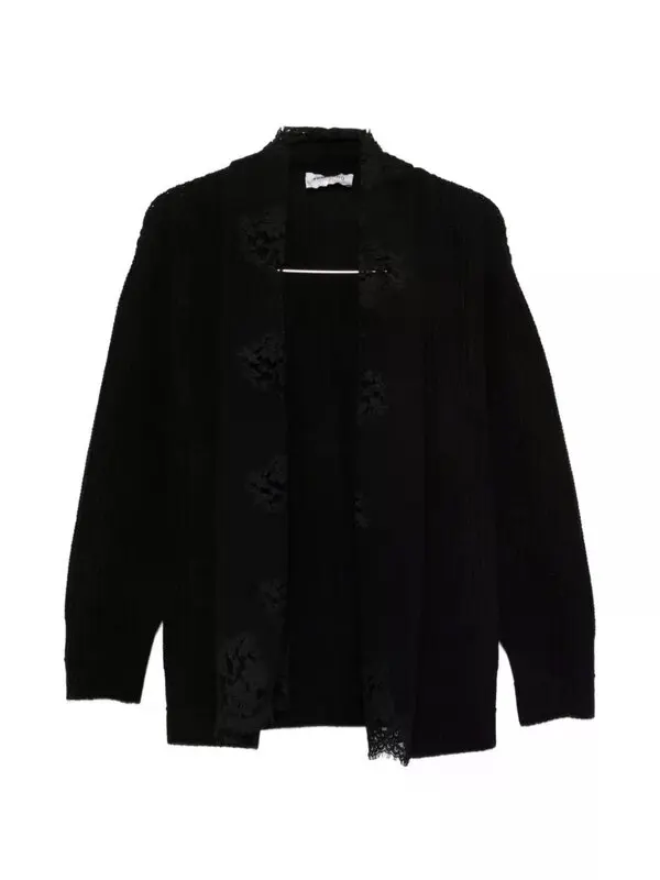ERMANNO FIRENZE Lace-trim Cardigan - Black